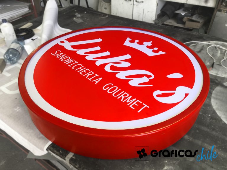 Letreros luminosos en Maipú, Letreros luminosos circulares - Graficas Chile